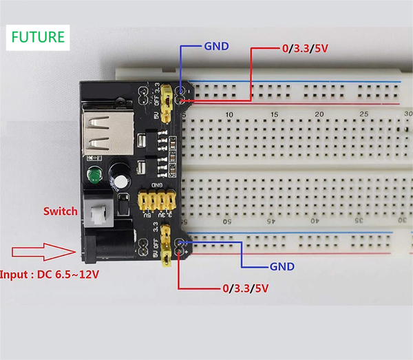 MB102 Power Supply Module 3.3V 5V – Future Electronics Egypt