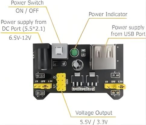 MB102 Power Supply Module 3.3V 5V – Future Electronics Egypt