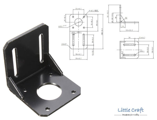 Stepper Motor Base Mount ( Nema 17-Right Angle) – Future Electronics Egypt